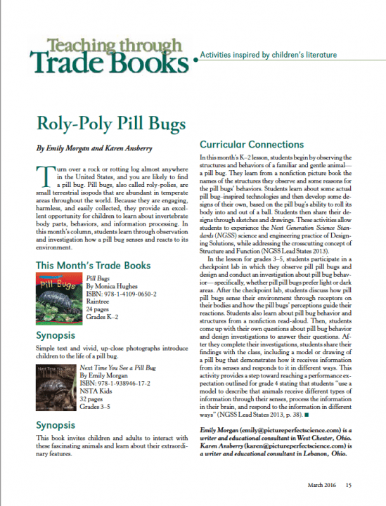 Teaching Through Trade Books: Roly-Poly Pill Bugs — Resource — AskNature